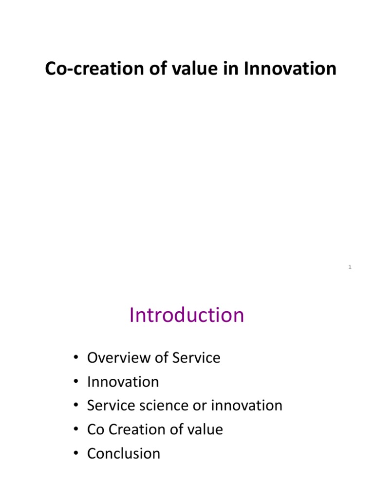 Co-Creation vs Collaboration in Value Creation | PDF | Innovation ...