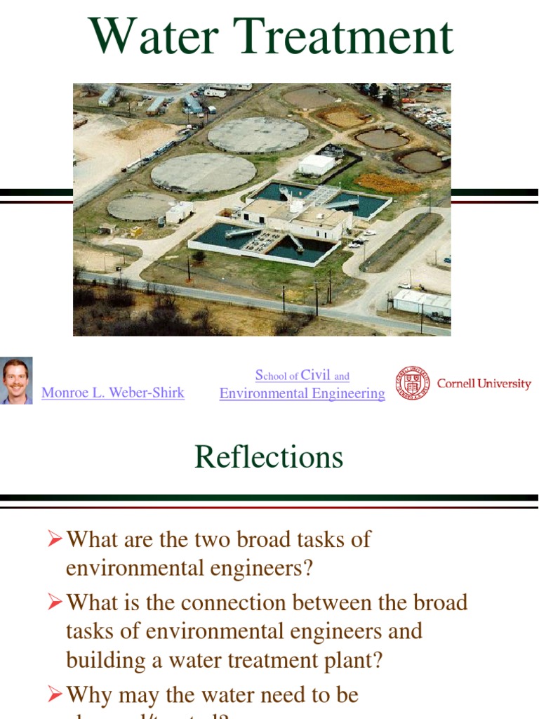 Water Treatment: Monroe L. Weber-Shirk S Civil Environmental ...