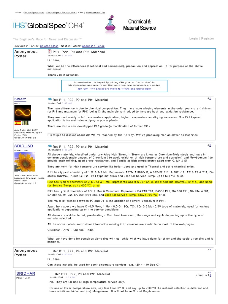 P11, P22, P9 and P91 Material | PDF | Chromium | Corrosion