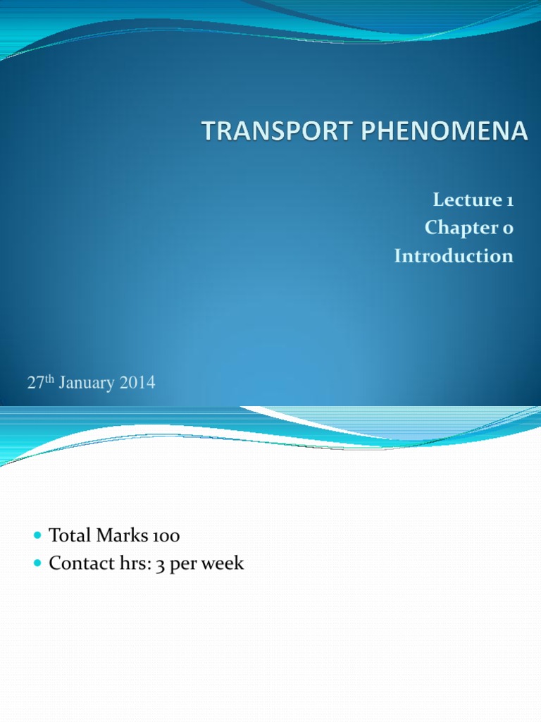 Introduction To Transport Phenomena | PDF | Transport Phenomena ...