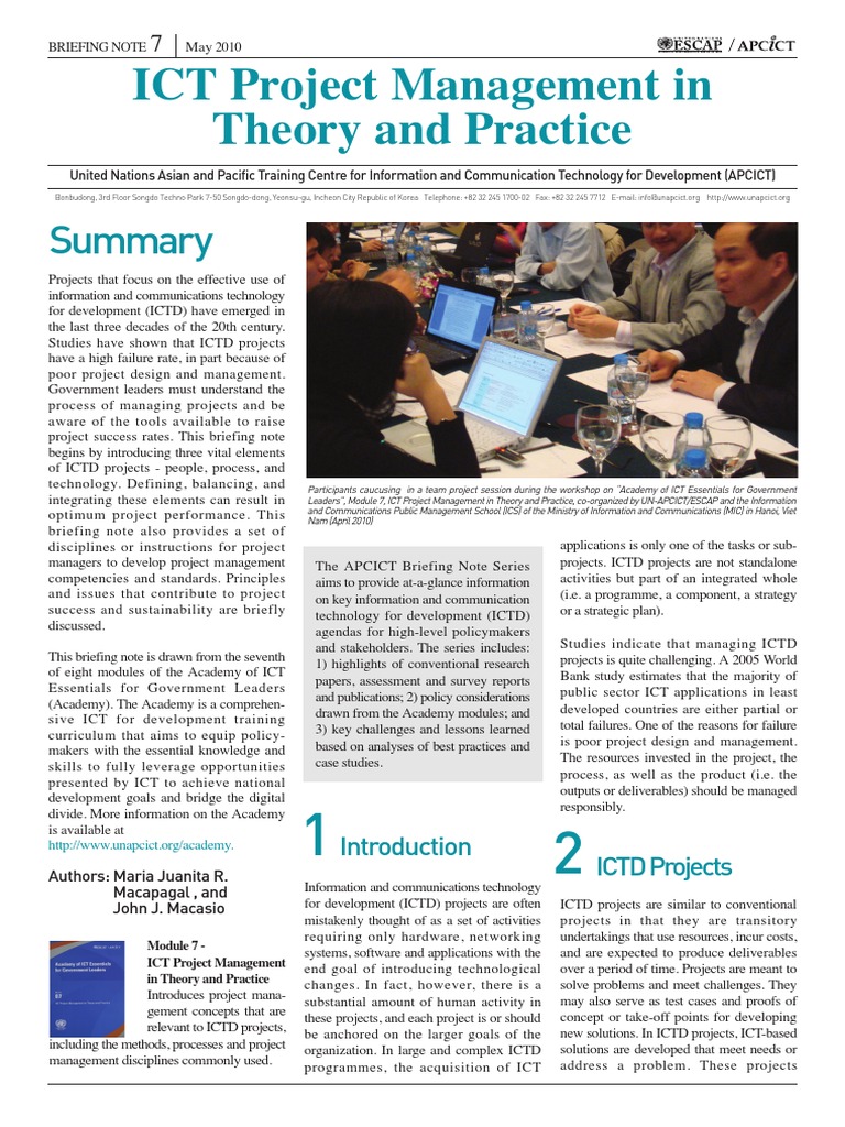 ICT Project Management Essentials | PDF | Project Management ...