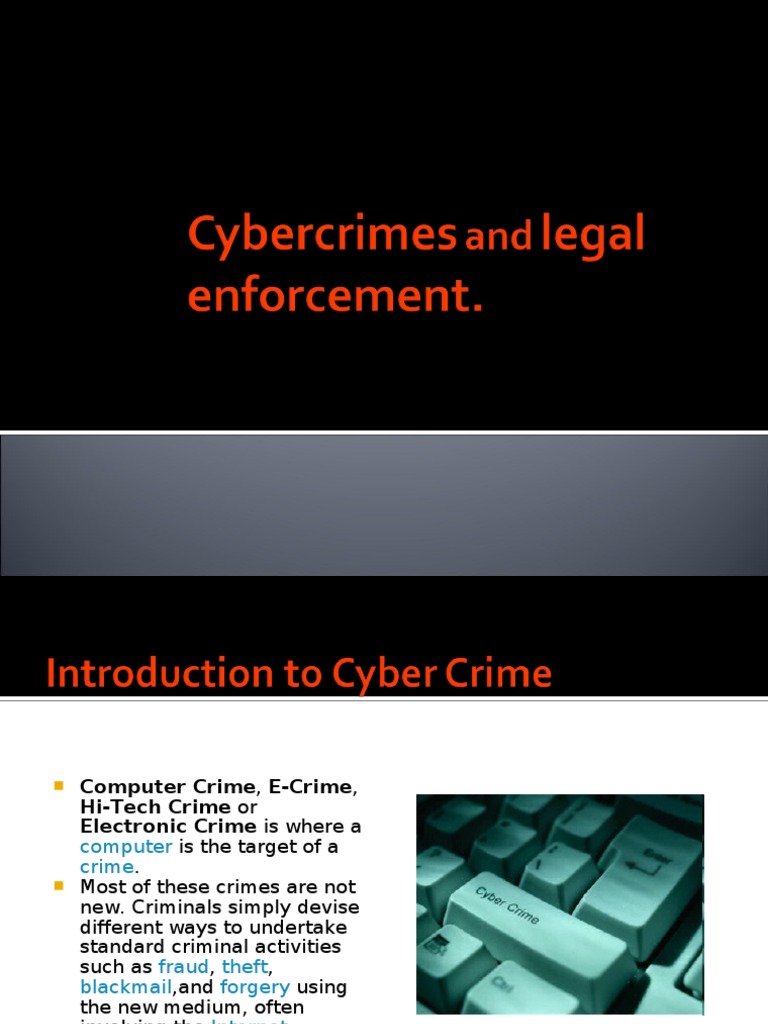 Cyber Crime Presentation | Cybercrime | Online Safety & Privacy