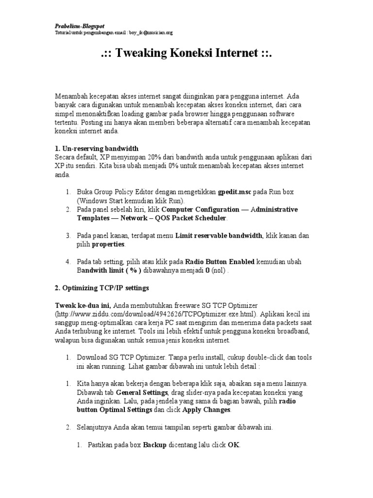 Tips Dan Trik Internet Connection | PDF | Bisnis | Komputer