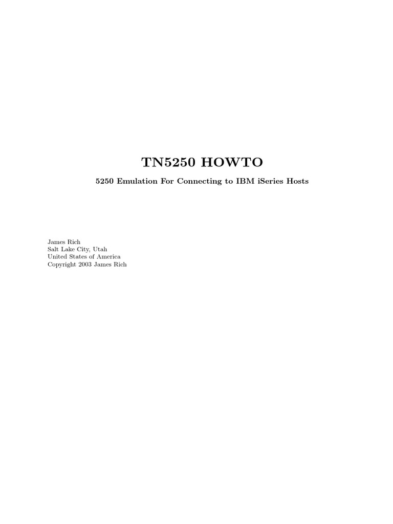tn5250 HOWTO PDF | Download Free PDF | Transport Layer Security ...