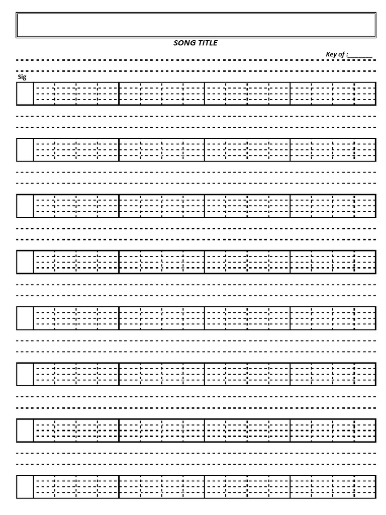 Blank Rhythm Chart