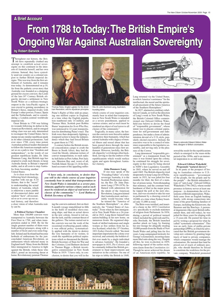 1788 Australian Sovereignty | Download Free PDF | United Kingdom ...