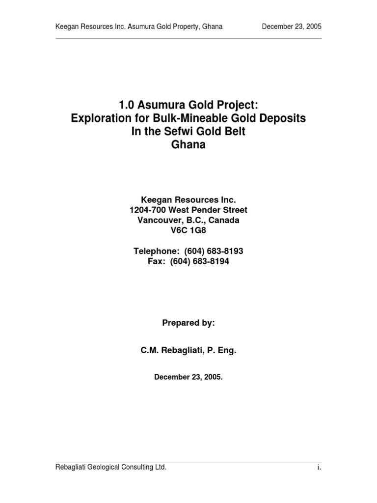 Technical Report 43-101 | PDF | Geology | Fault (Geology)