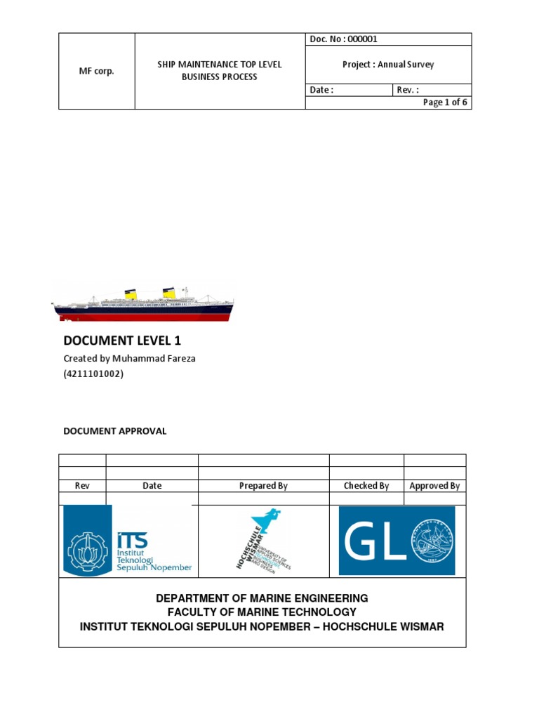 Ship Maintenance Business Process Level 1 | Ships | Pump