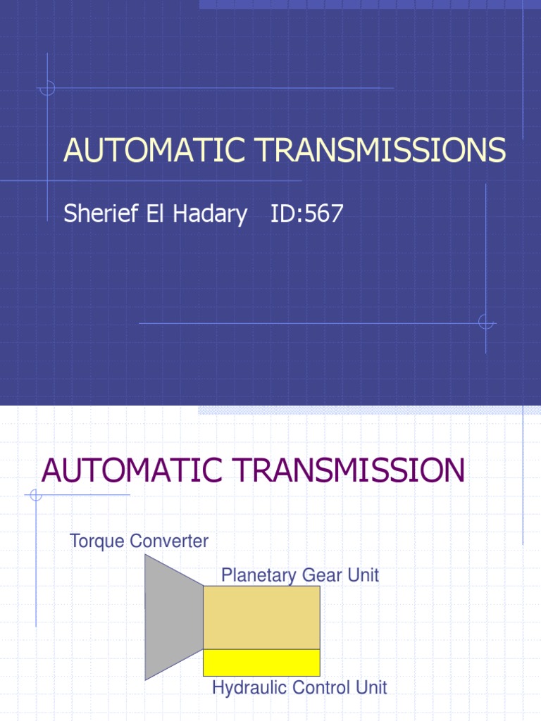Auto Transsmission Shelhadary | PDF | Automatic Transmission ...