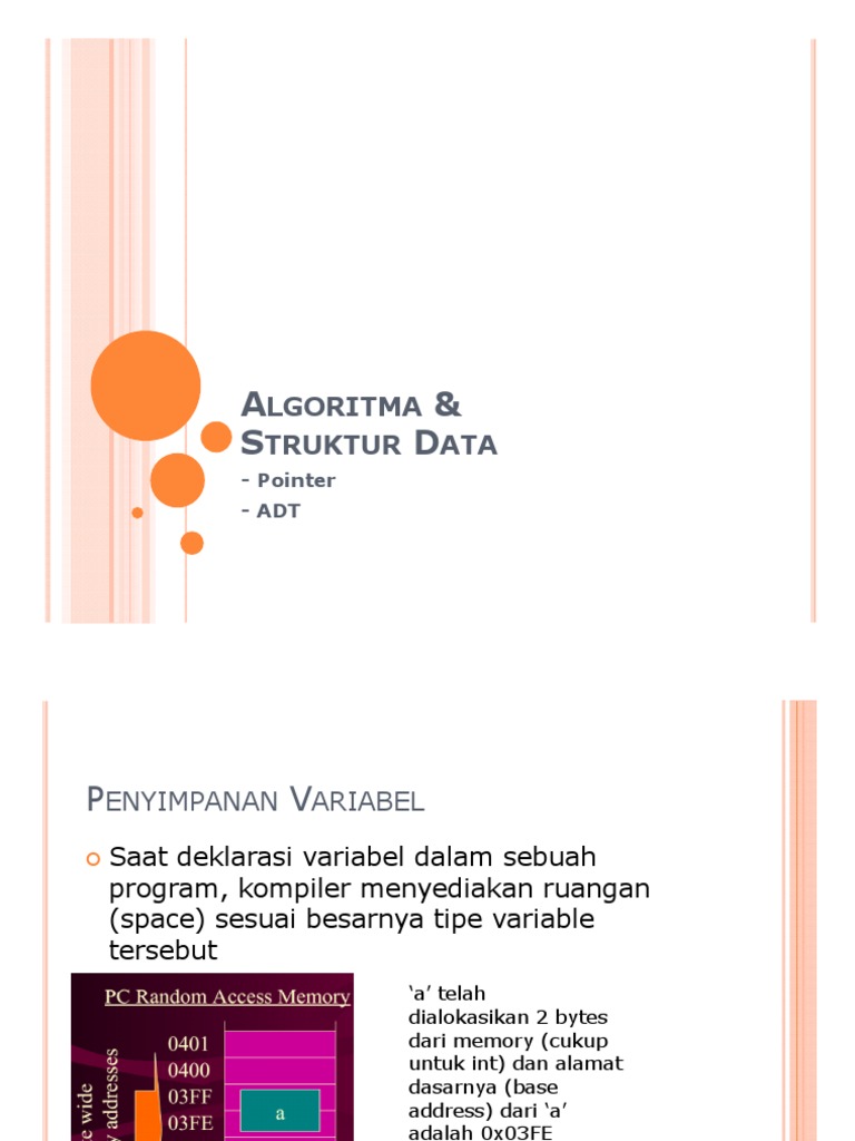 (Algoritma & Struktur Data) Materi Pointer | PDF