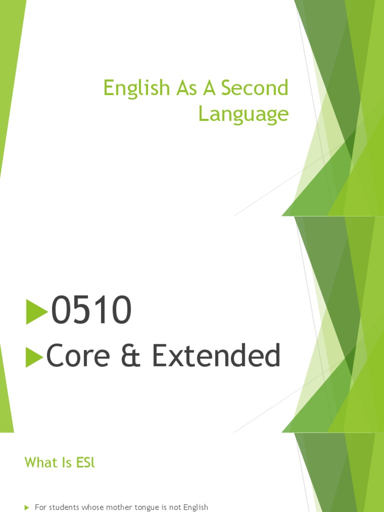 English As A Second Language | PDF