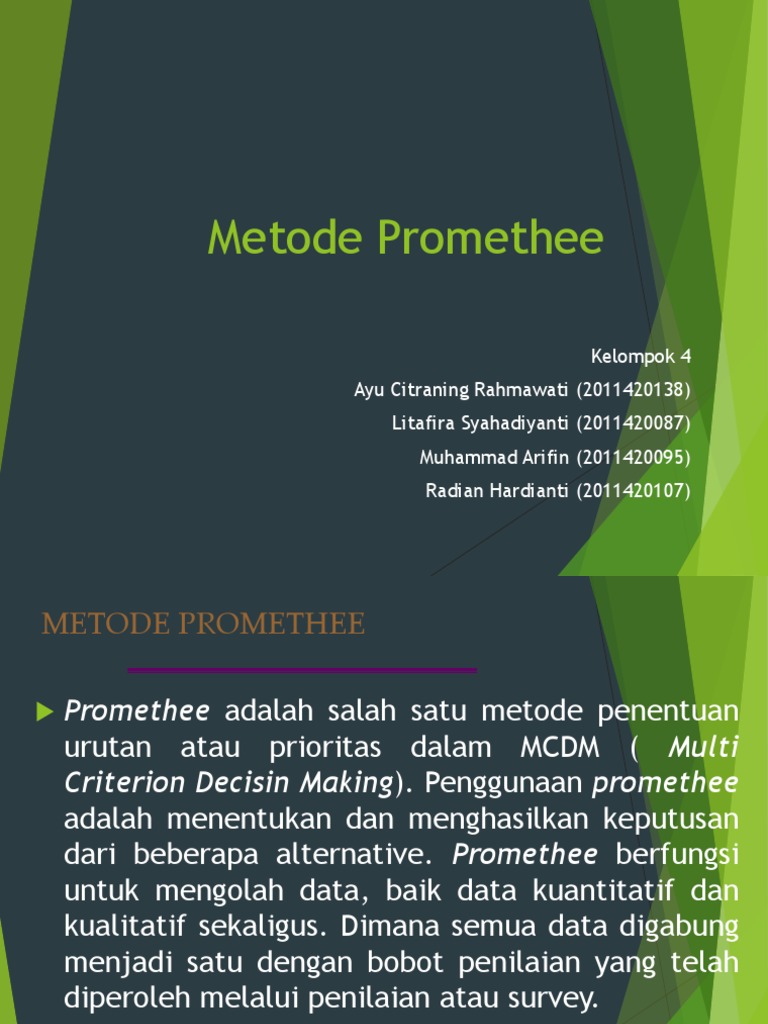 Metode Promethee | PDF