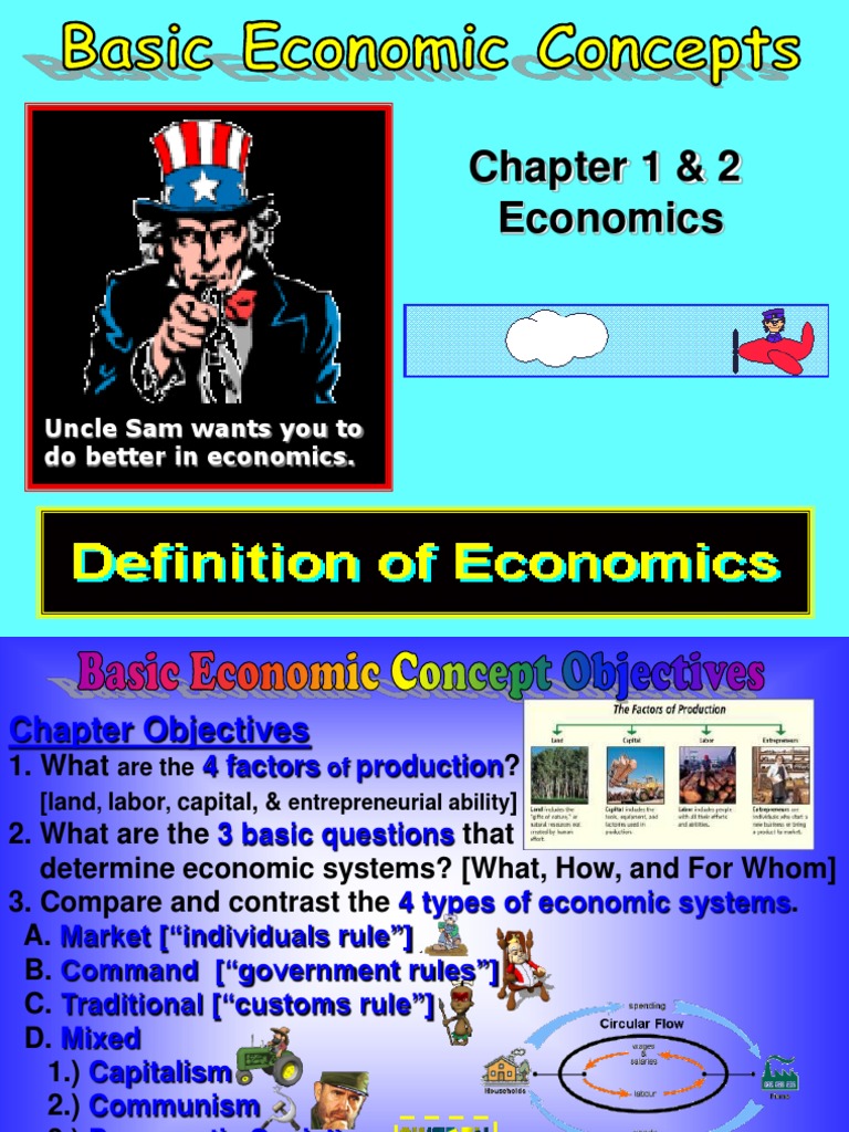 Basic Economic Concepts | PDF | Factors Of Production | Labour Economics