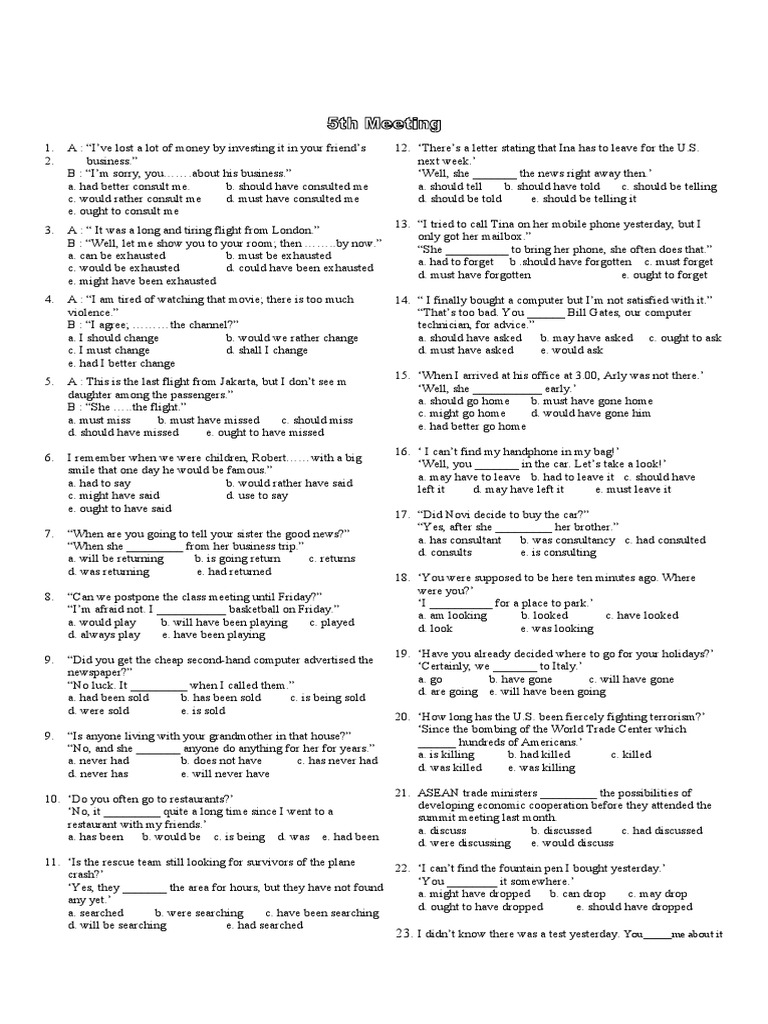 Grammar Exercise | PDF