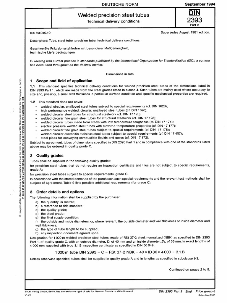 Din 2393 | PDF
