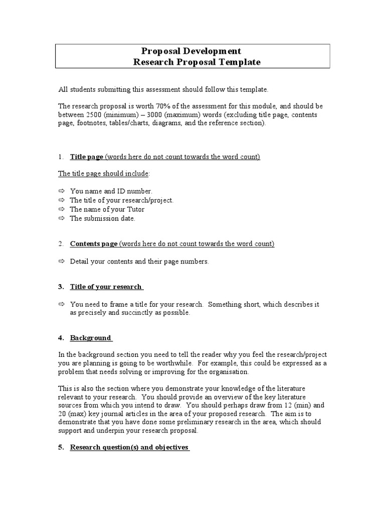 Proposal Template and Guidelines | PDF | Science | Business