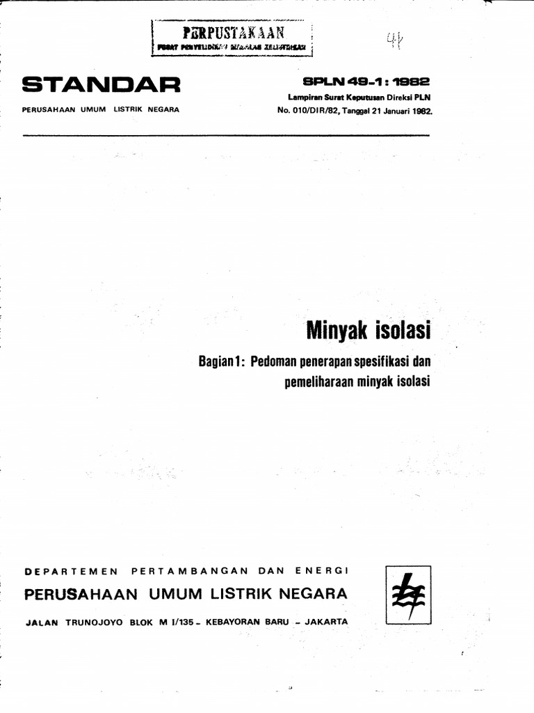 SPLN 49-1 1982 | PDF