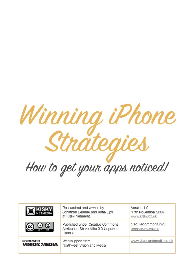 "Winning Iphone Strategies" Report | PDF | I Phone | Advertising