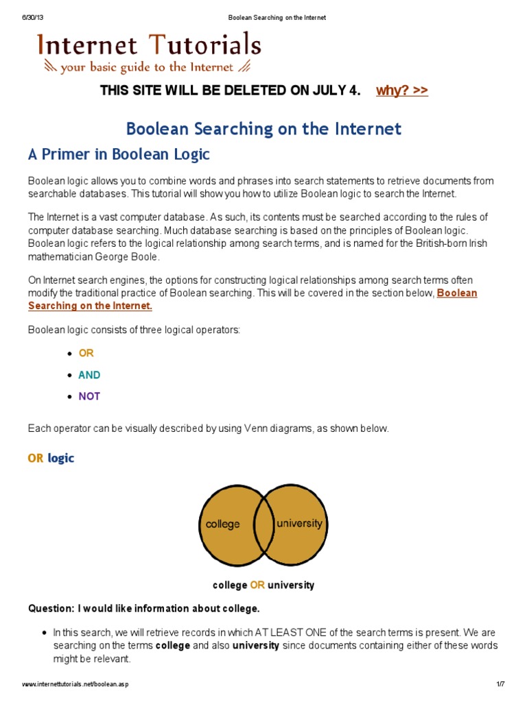 Boolean Searching On The Internet | PDF | Web Search Engine | Boolean ...
