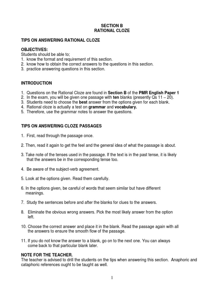 Section B Paper 1 | PDF