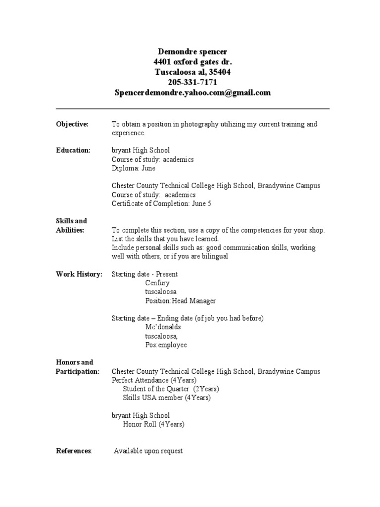 Resume Template 12 Dre | PDF