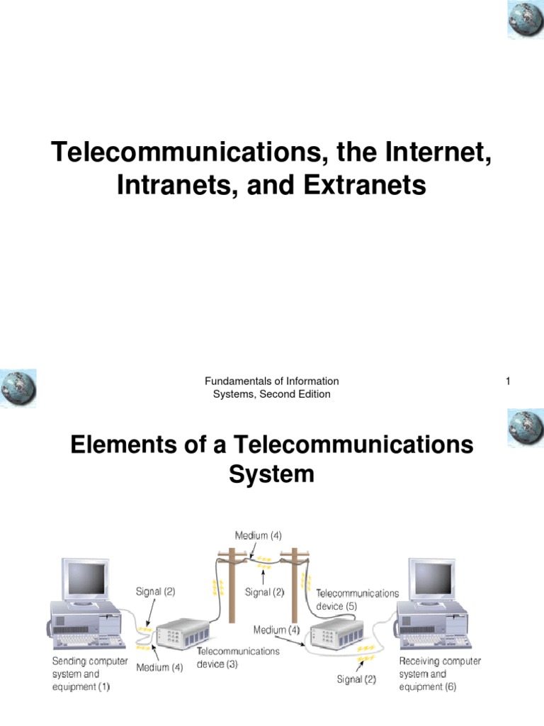 Telecommunications, The Internet, Intranets, and Extranets ...