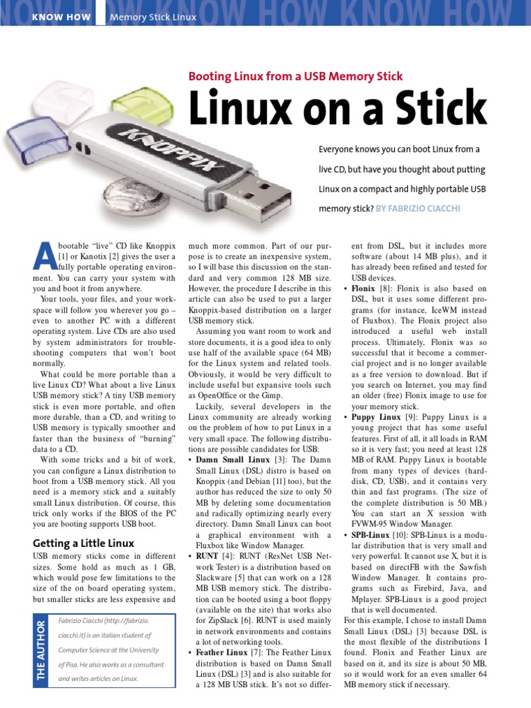 How To Make A Bootable USB Linux | PDF | Usb Flash Drive | Booting