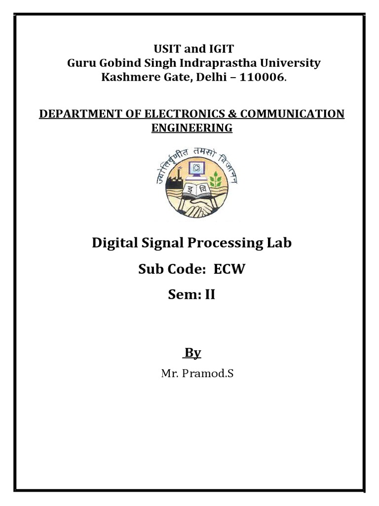 DSP Lab Report | PDF | Signal Processing | Mathematical Concepts