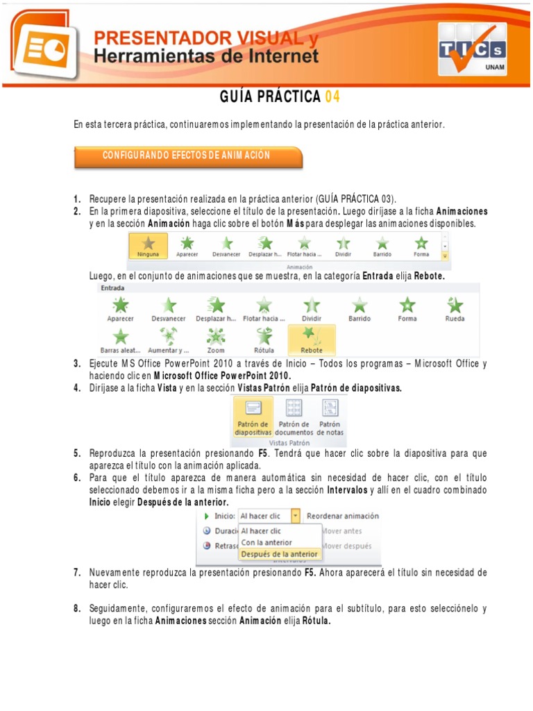 Guia Practica 4 | PDF | Point and Click | Microsoft PowerPoint