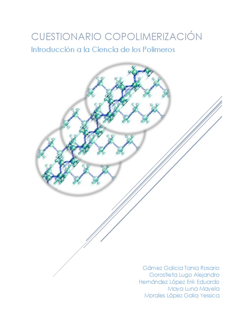 Serie Copolímeros | PDF | Termodinámica | Radical (Química)