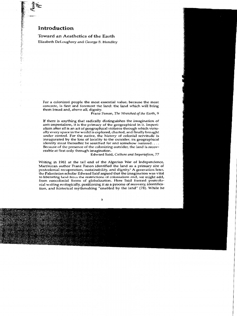 DeLoughrey Postcolonial Ecologies Intro. | PDF | Ecocriticism ...