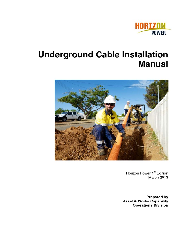 Underground Cable Installation Manual Word | PDF | Cable | Personal ...