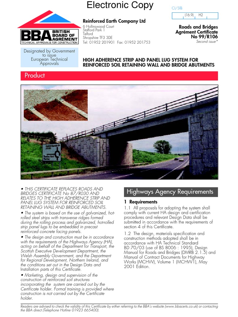 BBA Cert For ReCo High Adherence Strip and Panel Lug System For Ret ...