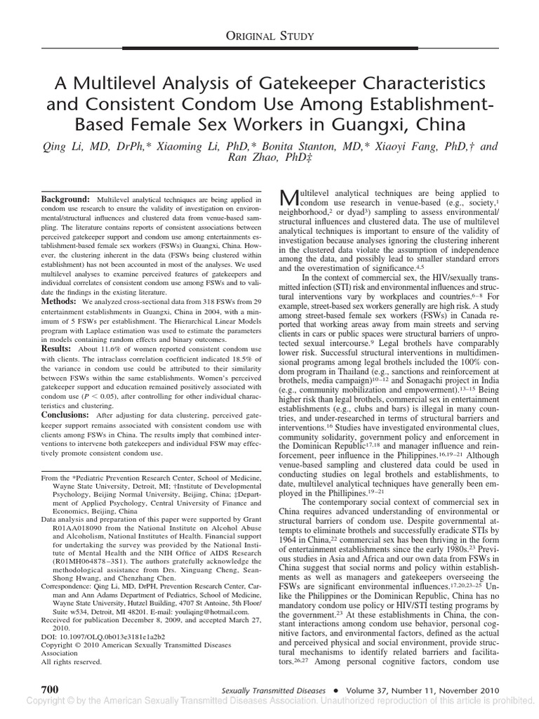 A Multilevel Analysis of Gatekeeper Characteristics | PDF | Multilevel ...