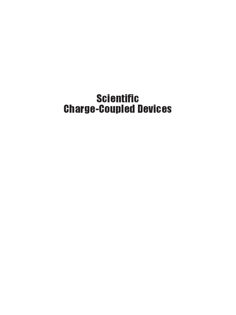 Scientific Charge-Coupled Devices | PDF | Charge Coupled Device ...