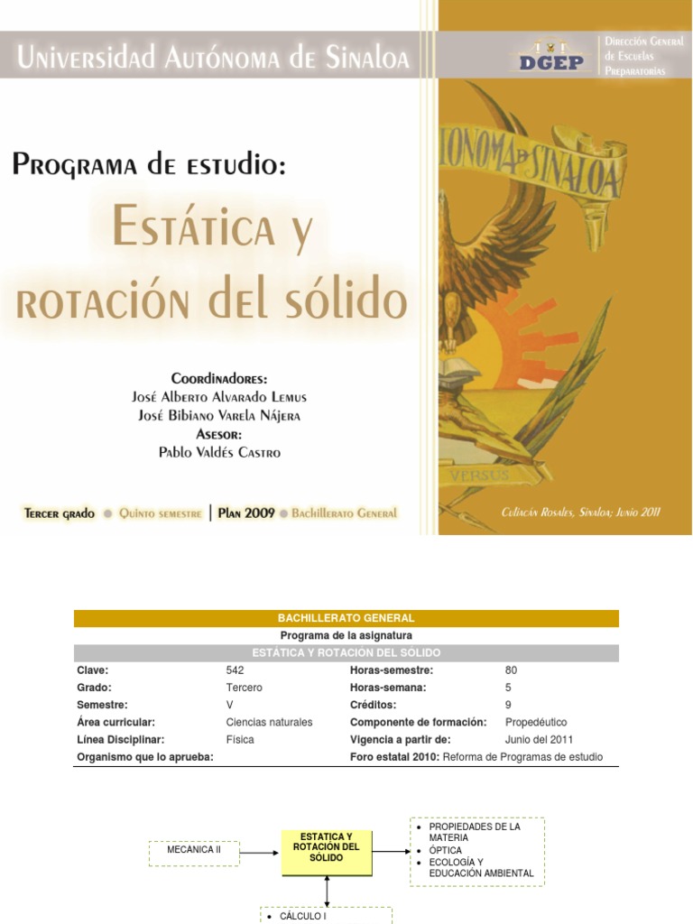 PG 542 Estatica y Rotacion Del Solido | PDF | Science | Movimiento (física)