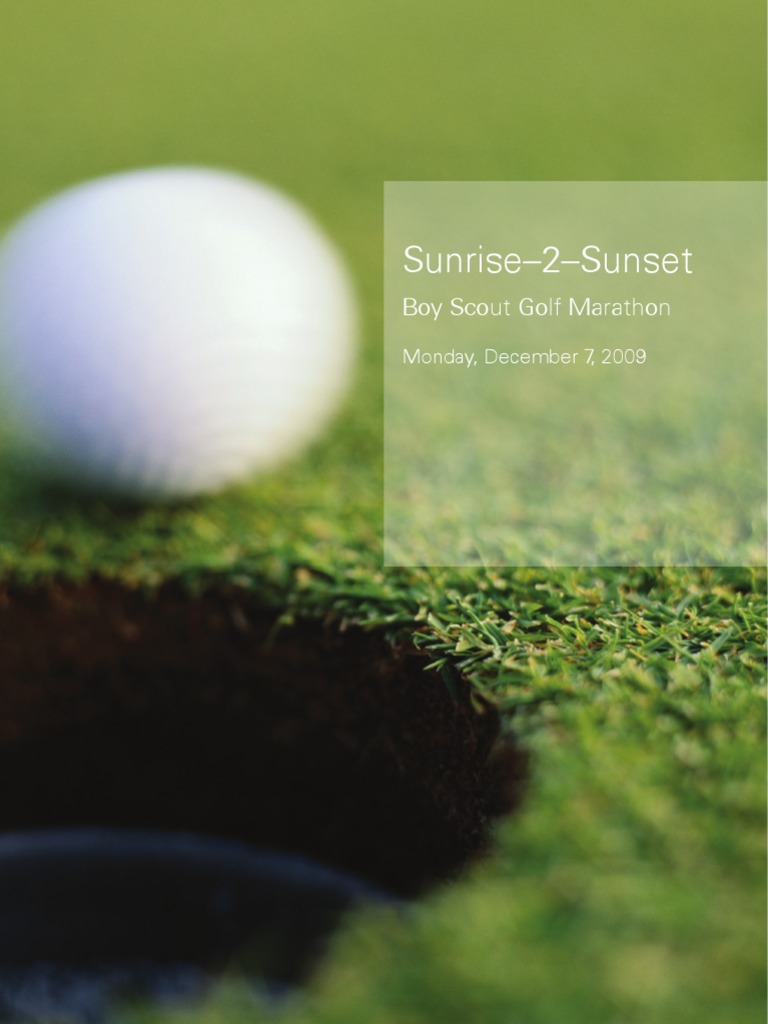 Boy Scout Golf Marathon Fundraiser | PDF | Sports & Recreation | Lifestyle