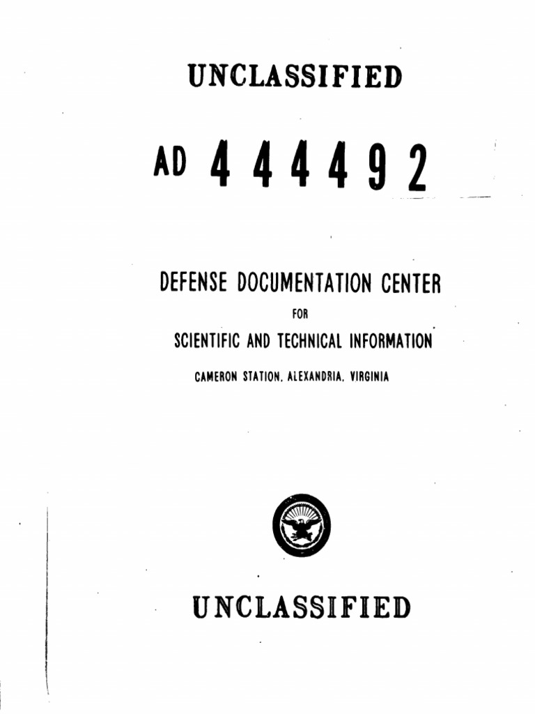 Unclassified: Defense Documentation Center | PDF