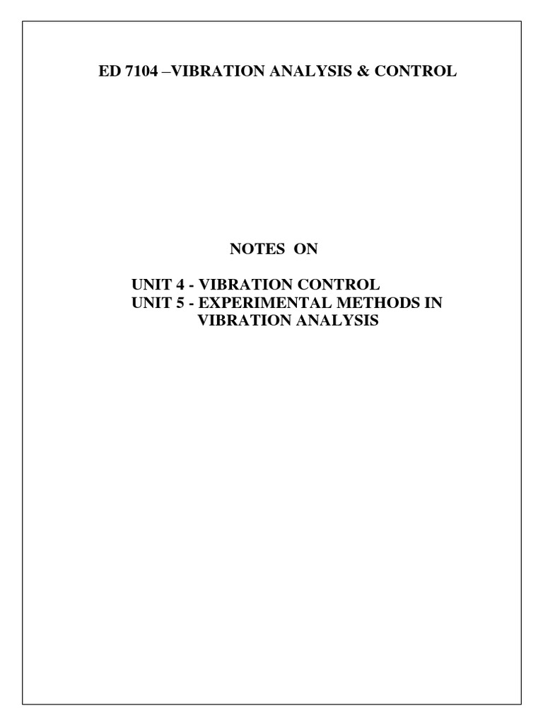 Ed 7104 - Vibration Analysis & Control | PDF | Piezoelectricity | Inductor