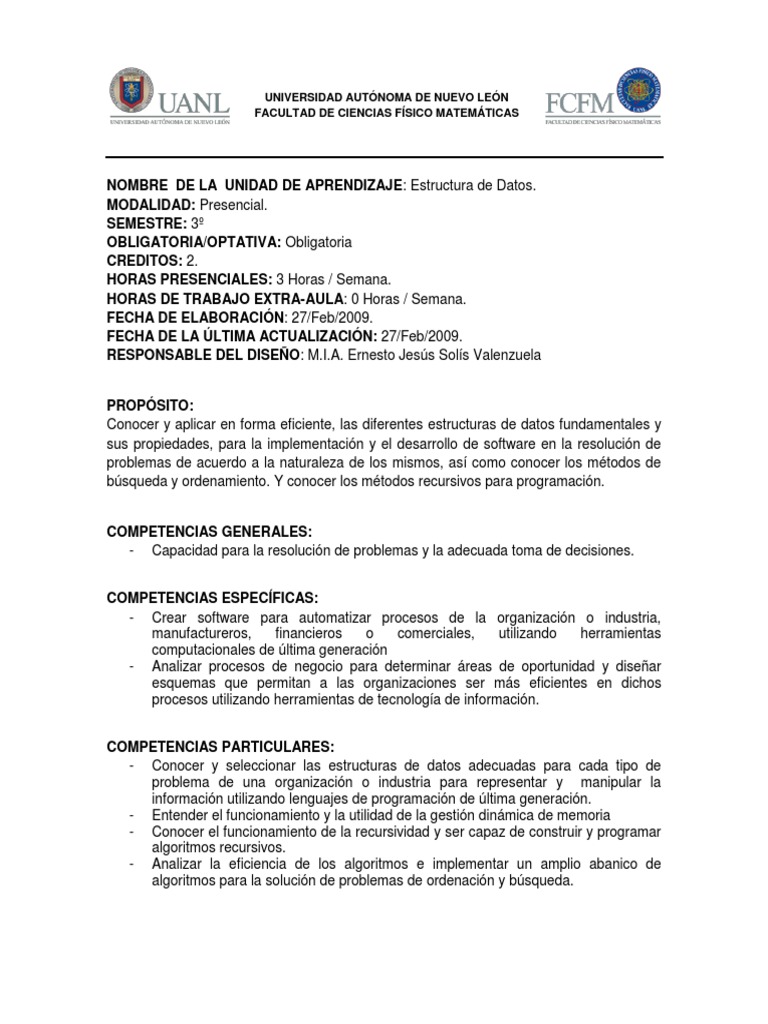 3 Estructura de Datos PDF | PDF | Lenguaje de programación ...