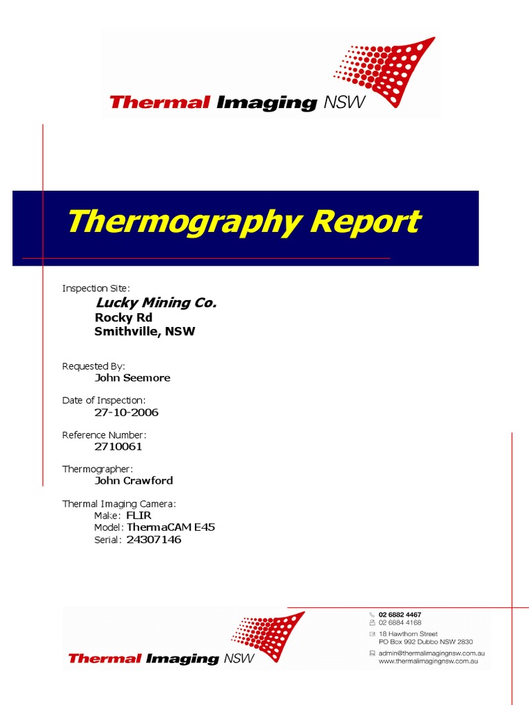 Thermography Report: Lucky Mining Co | PDF | Thermography | Electricity