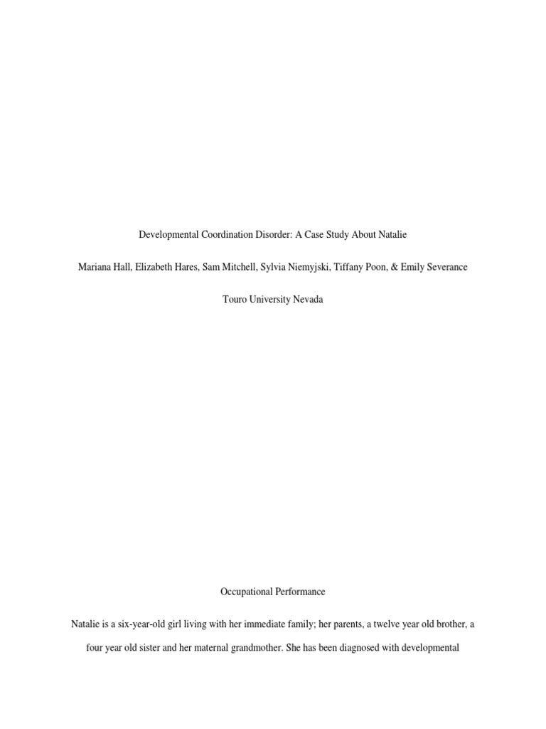 Case Study Paper Final | PDF | Occupational Therapy | Psychotherapy