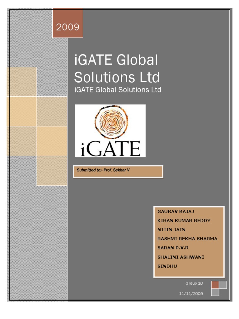 iGATE Global Solutions LTD | PDF | Business Process | Outsourcing