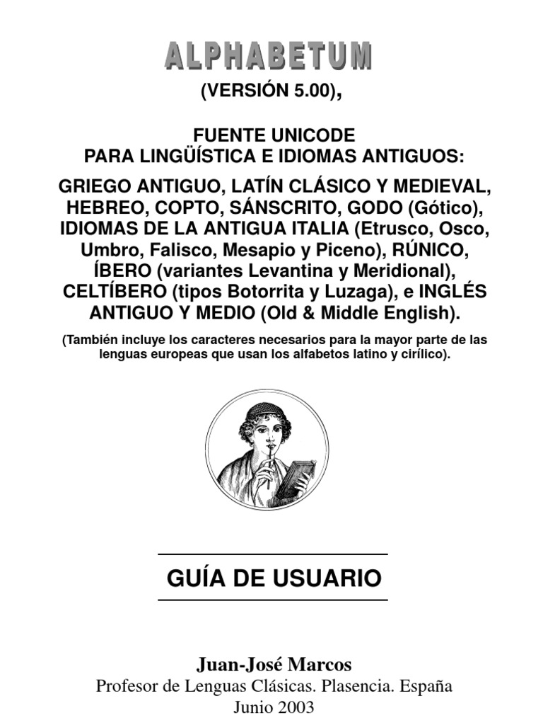 ALPHABETHUM: Fuente Unicode para Lingüística e Idiomas Antiguos | PDF ...
