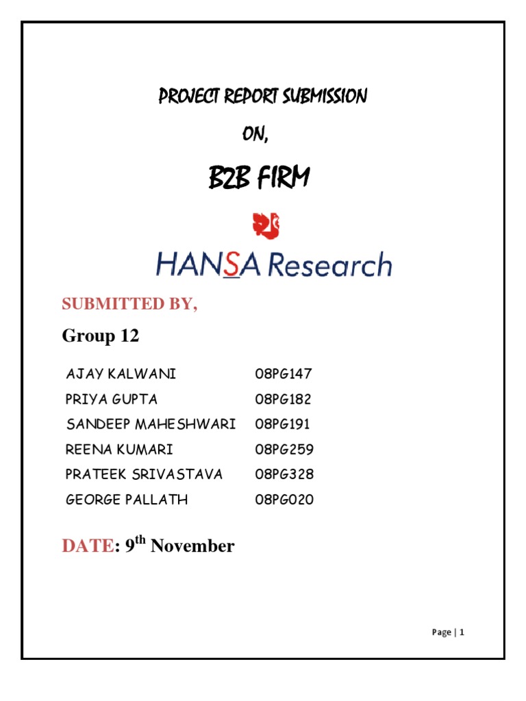 Hansa Research | PDF | Pricing | Marketing