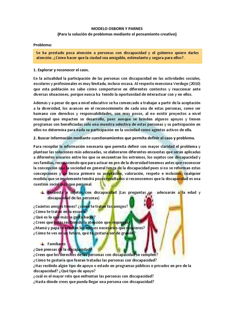 Modelo Osborn y Parnes | PDF | Invalidez | Cognición