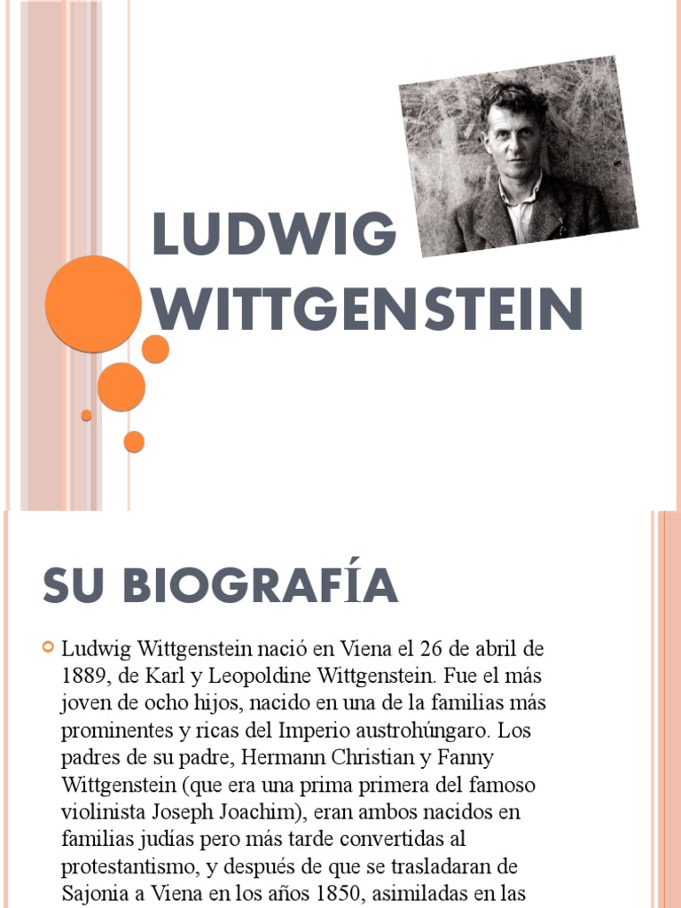 Biografía y pensamiento de Wittgenstein | PDF | Ludwig Wittgenstein ...