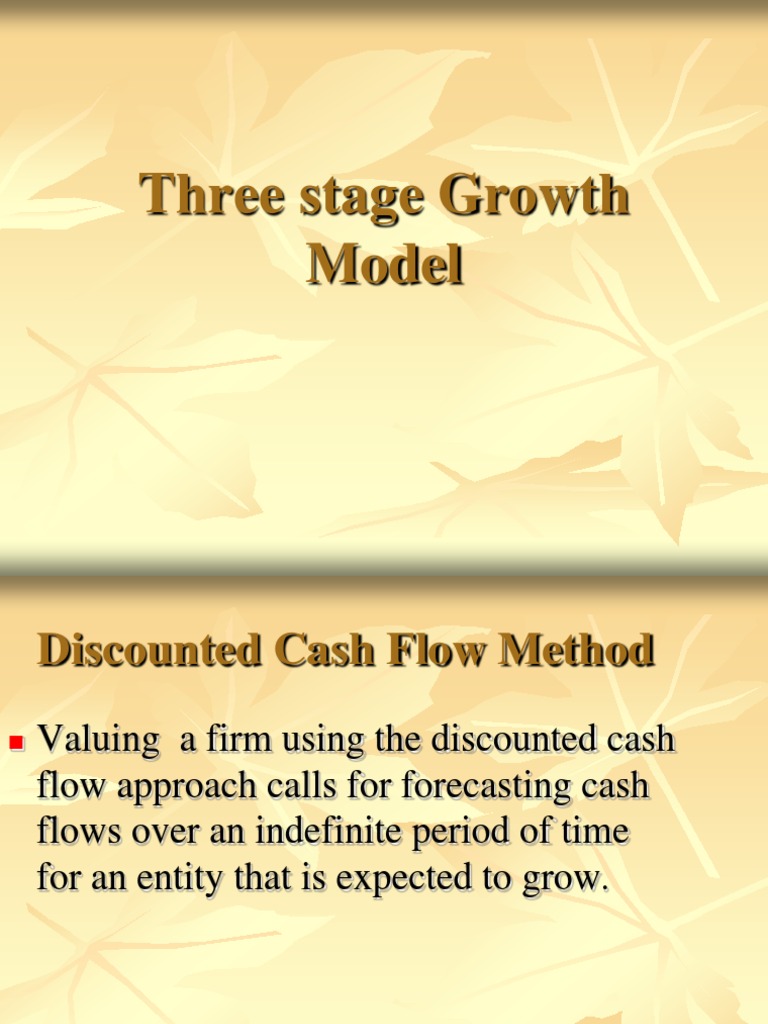 Three Stage Growth Model | PDF | Discounted Cash Flow | Present Value