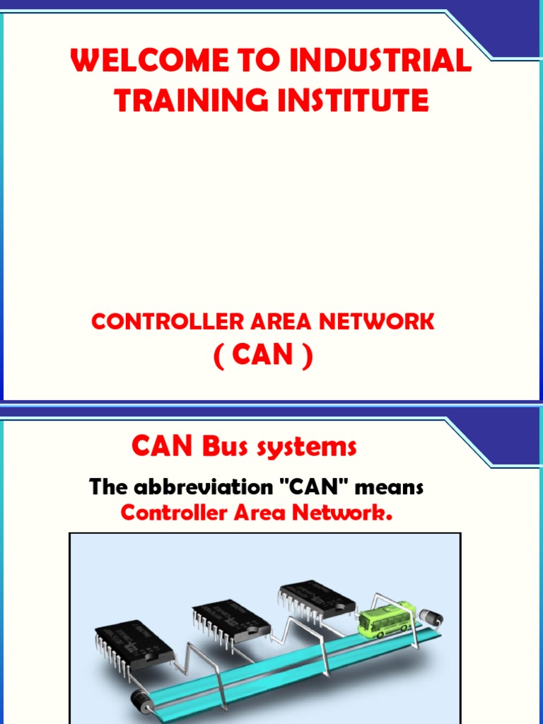 Welcome To Industrial Training Institute: Controller Area Network | PDF ...