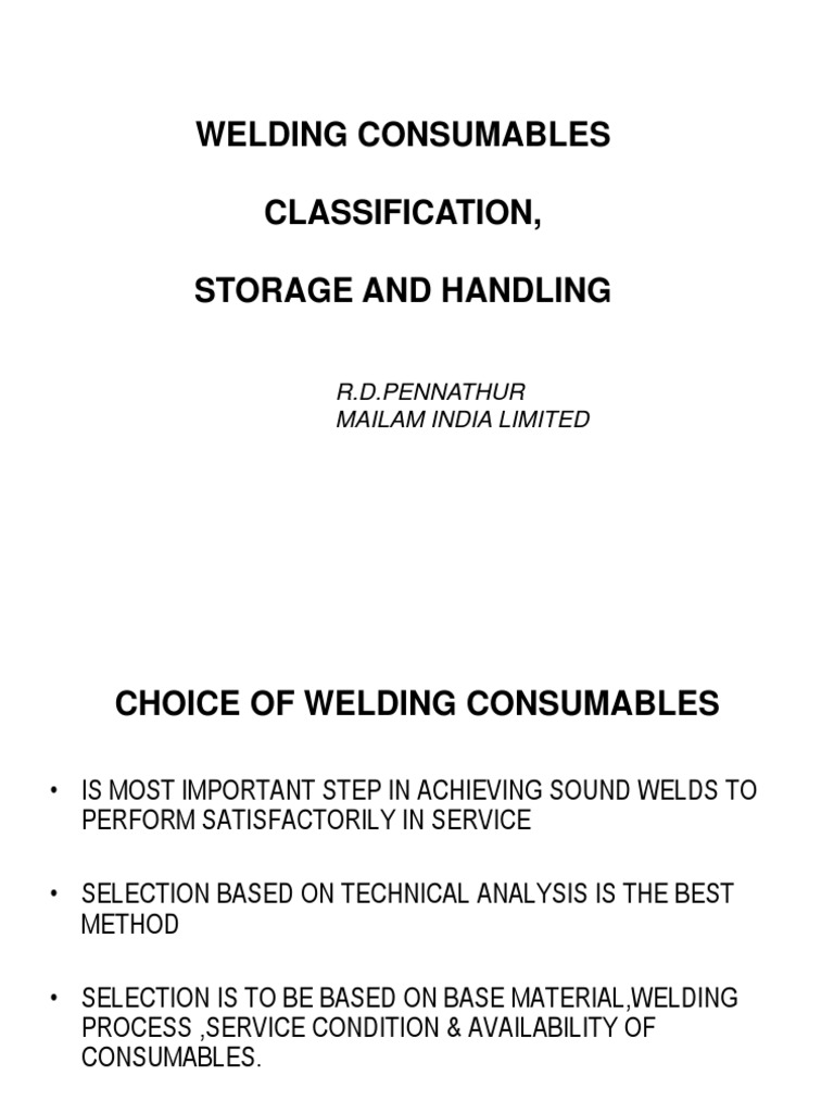 Welding Consumables | PDF | Welding | Construction